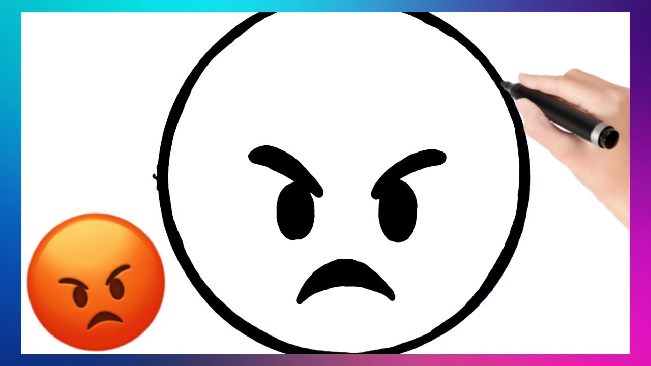How to Draw the ANNOYED Emoji Step by Step