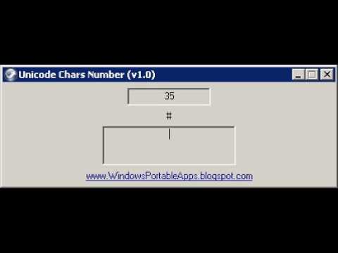 Unicode Chars Number