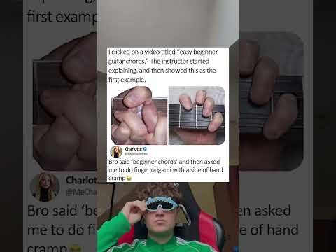 I clicked on a video titled easy beginner guitar chords the instructor started explaining