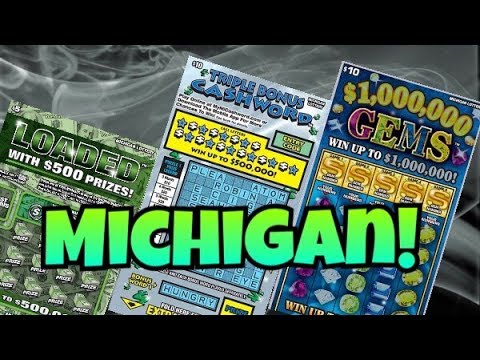$10 $1 Million Gems, Triple Bonus Cashword & $5 Loaded Michigan Lottery Scratch Off Tickets