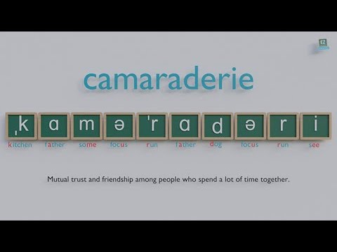 How to pronounce Camaraderie ?