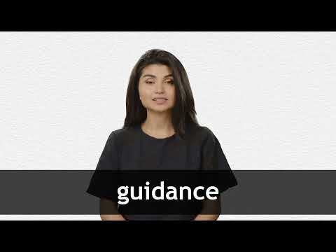 How to pronounce GUIDANCE in American English