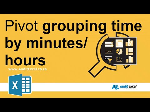 Group time by minute/ hour in Pivot Table