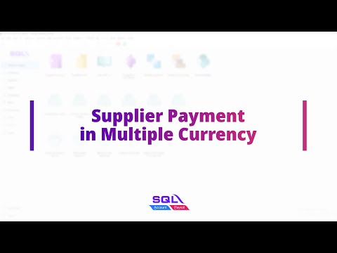 Create Supplier Payment In Foreign Currency | SQL Documentation