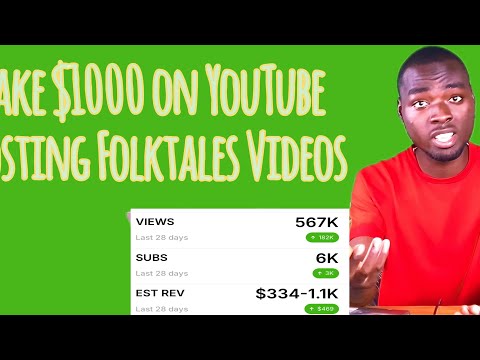 How To Make $1000 on YouTube posting Ai Content | Create African folktales Video