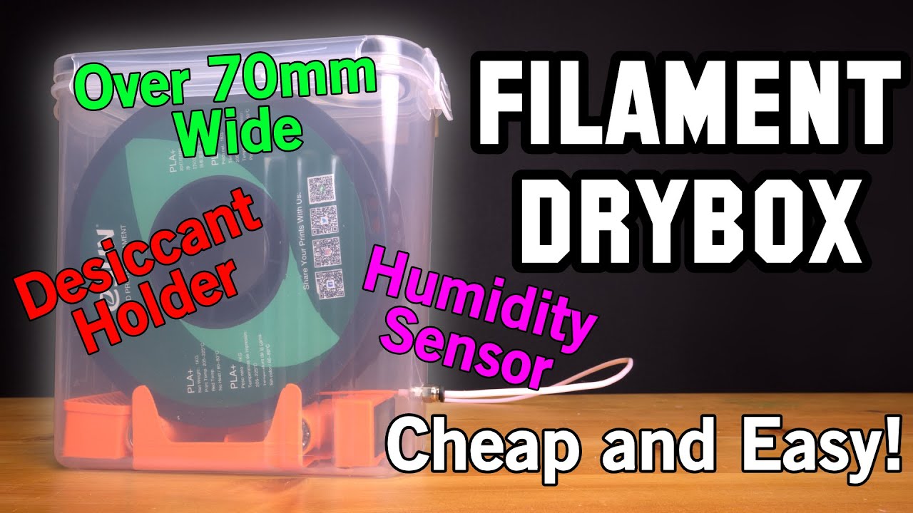 How to Make a Simple and Quick 3D Printer Filament Dry Box | Free STL