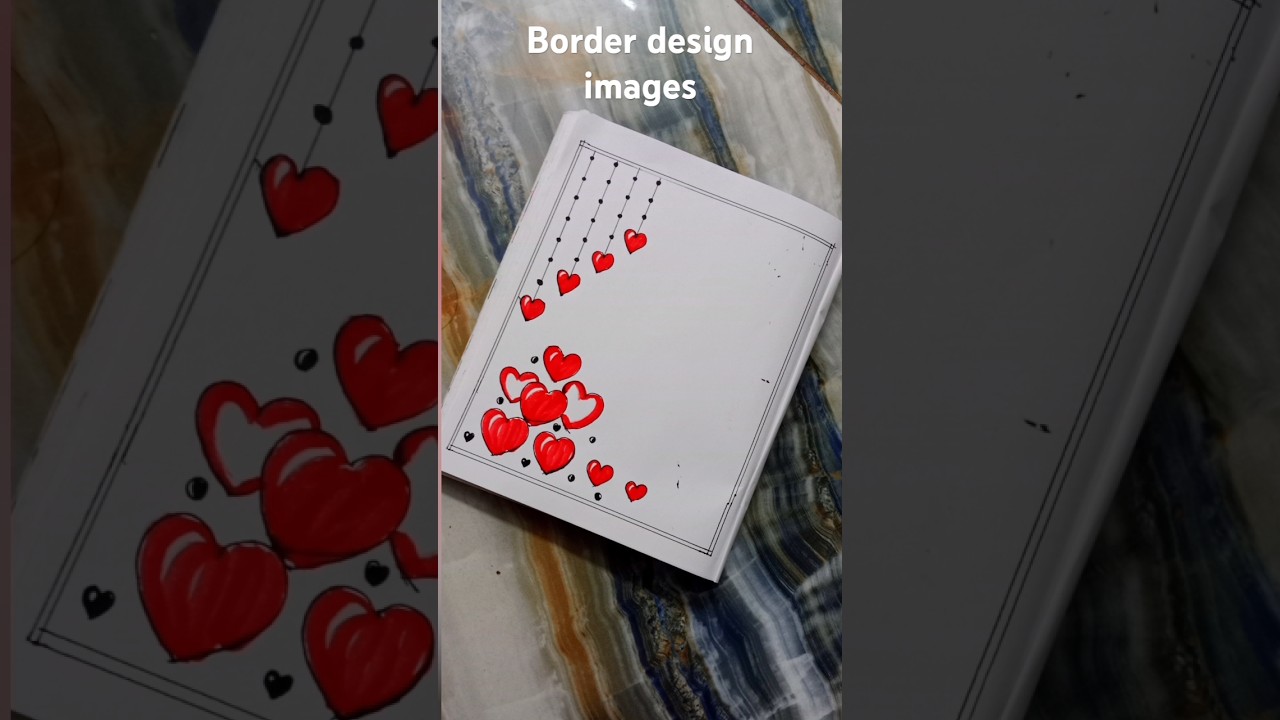 5 simple border design images.. #shortsfeed.. Borderdesigns