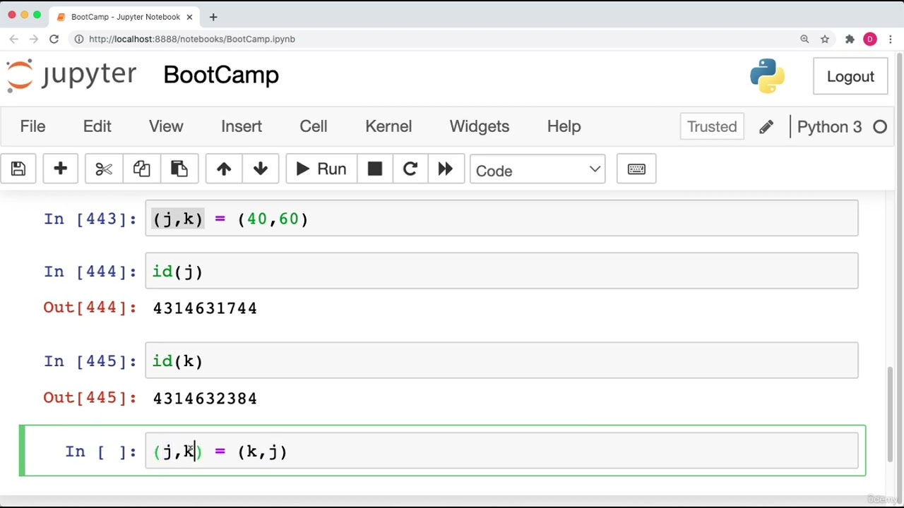 010 Python Tuple   Values Swapping