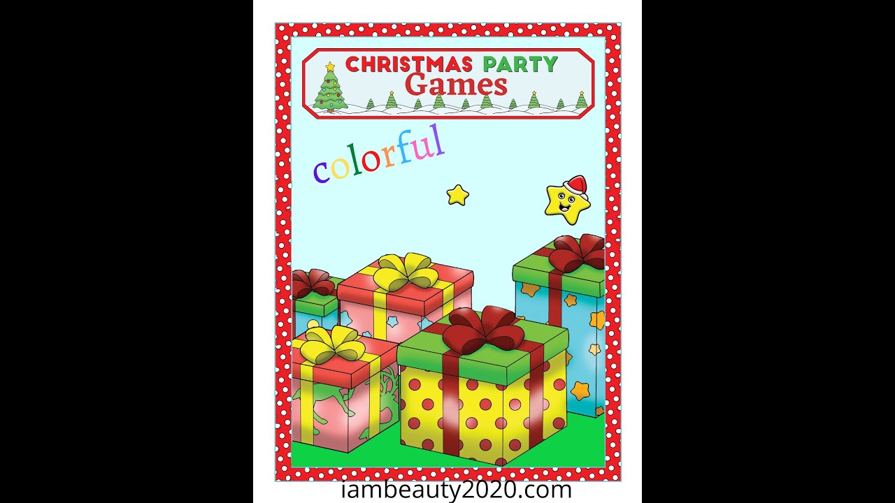 COLORFUL Christmas Party Games 14-Page Printable and Digital PDF