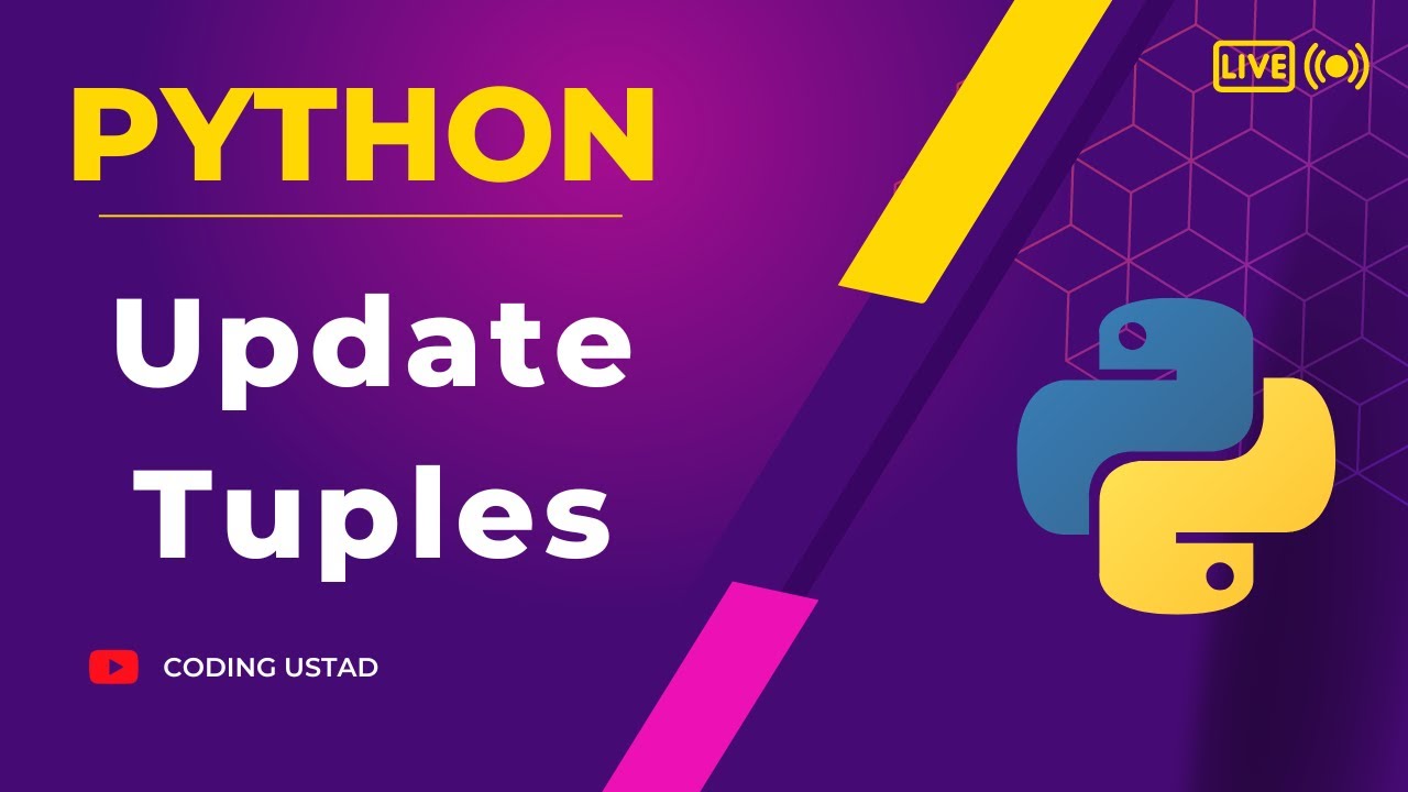 How to update tuples in python | update python tuple