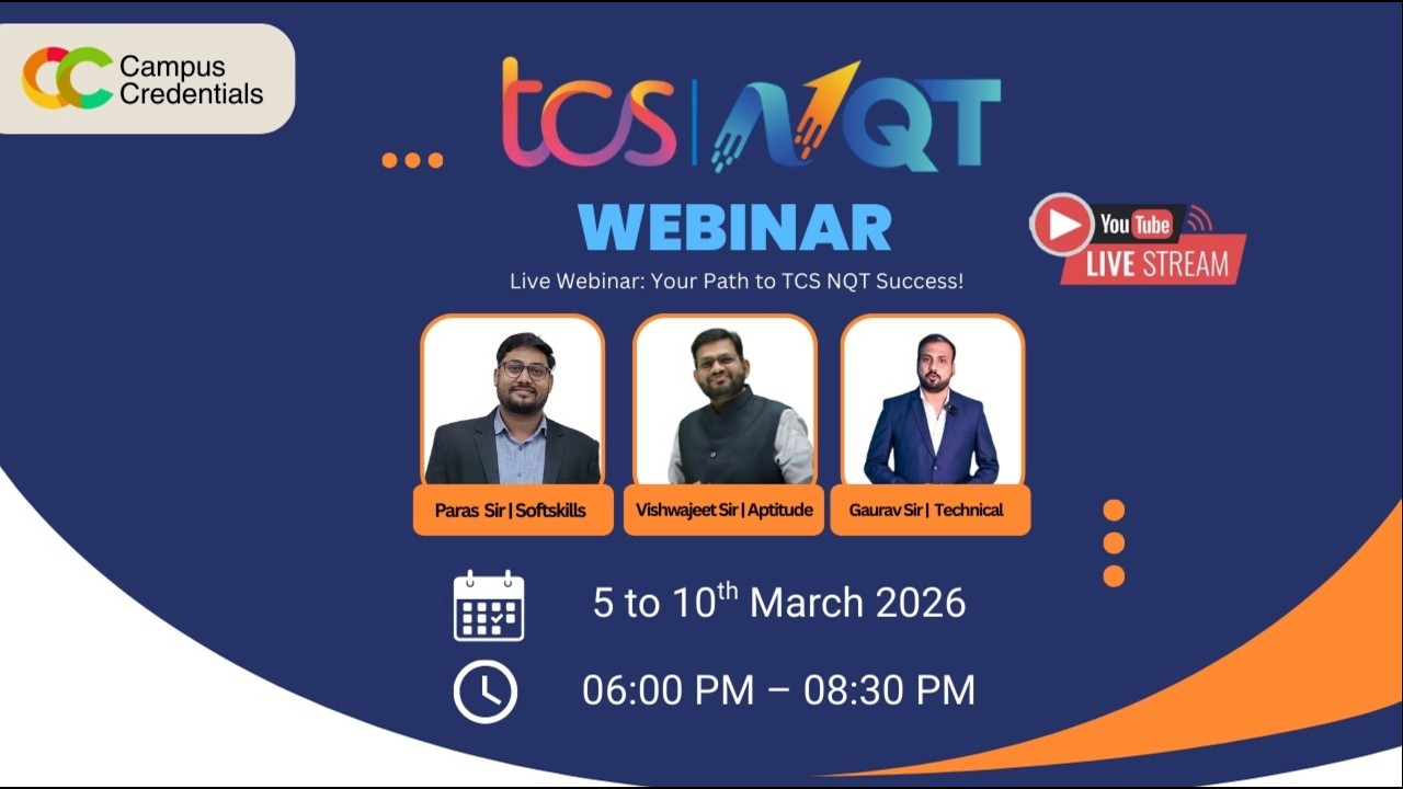 TCS NQT 2026 LIVE Preparation | Aptitude, Verbal & Technical | Complete Strategy