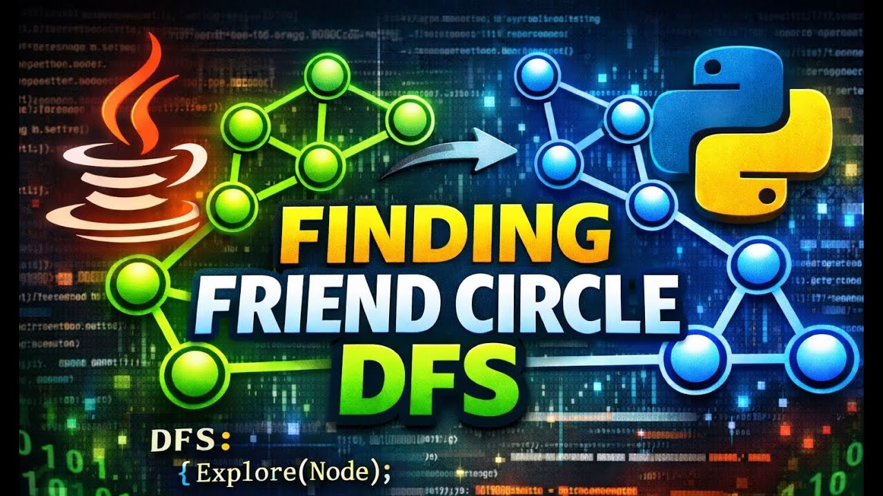 Friend Circles | DFS Graph Solution | Coding Interview | java | python