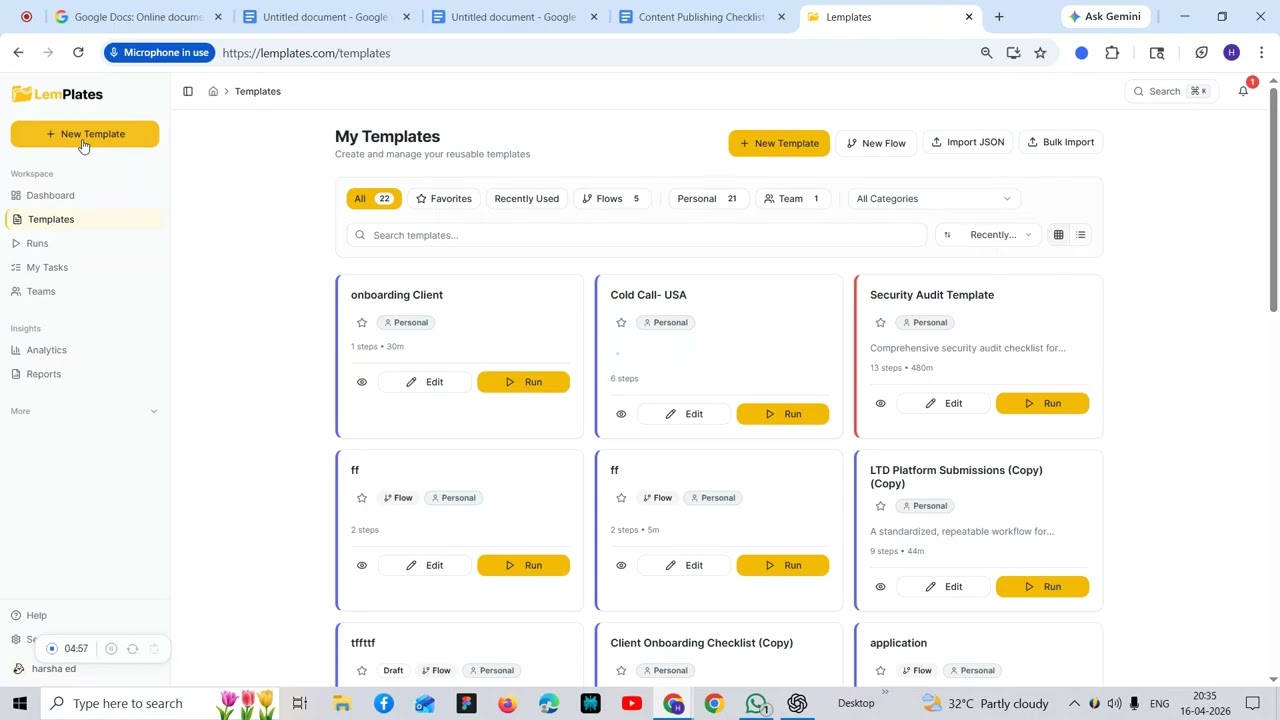 How to Set Up Google Docs Templates for Repeatable Workflows | LemPlates Tutorial
