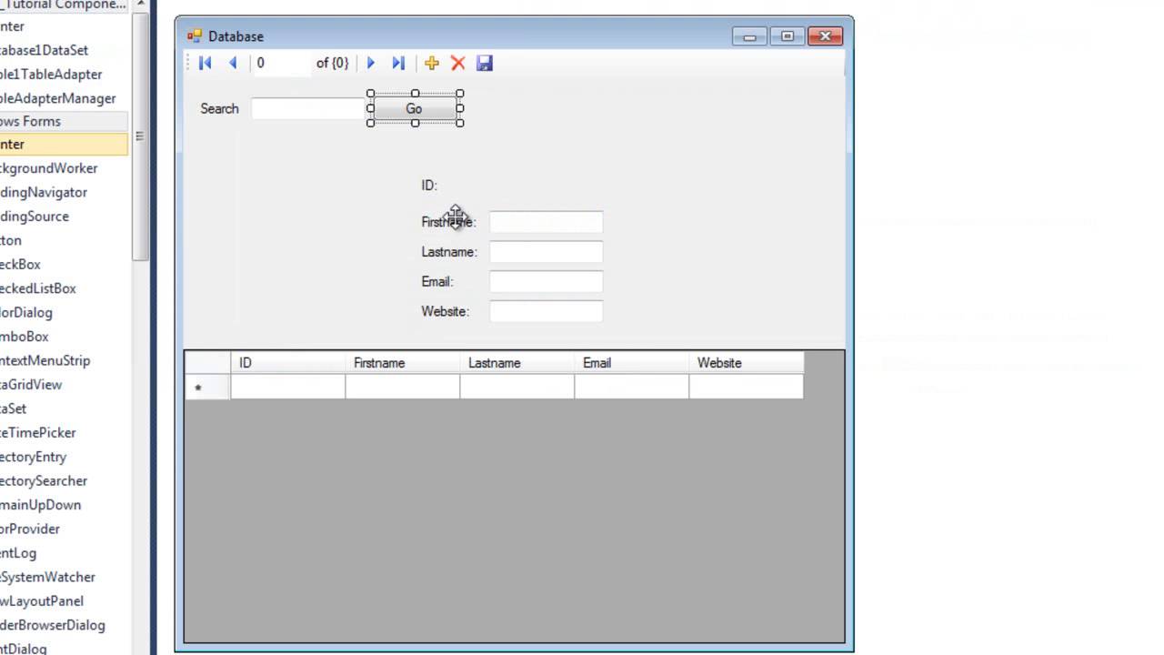 Search Button for a Database in VB 2010