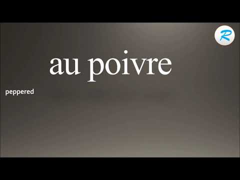 How to pronounce au poivre