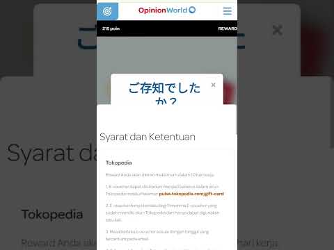 Klaim reward E-gift dr Opinion World #fyp #viral #survey #trending