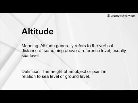 Altitude Meaning