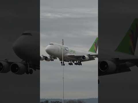 Air Cargo ACT B747 landing Zurich Airport 17.02.23 #shorts