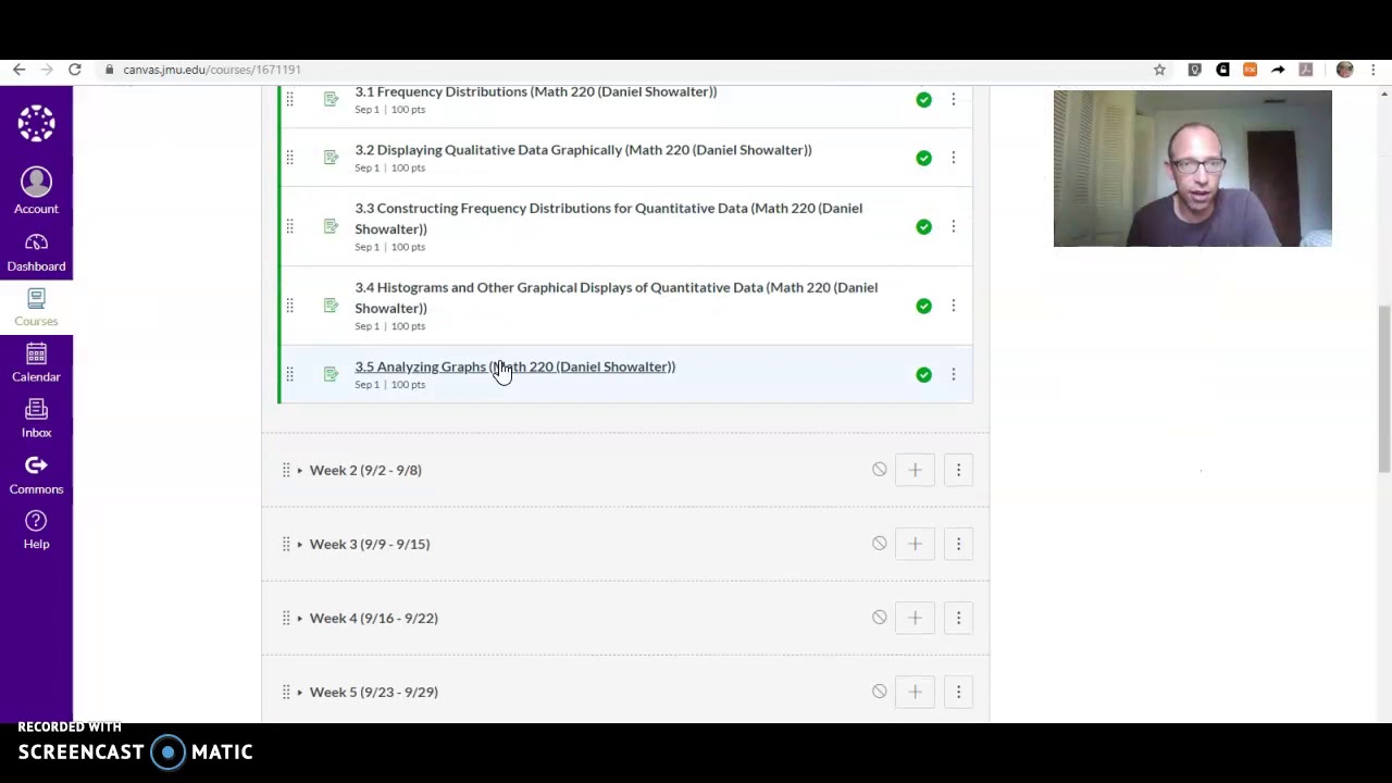 Course Overview Math 220