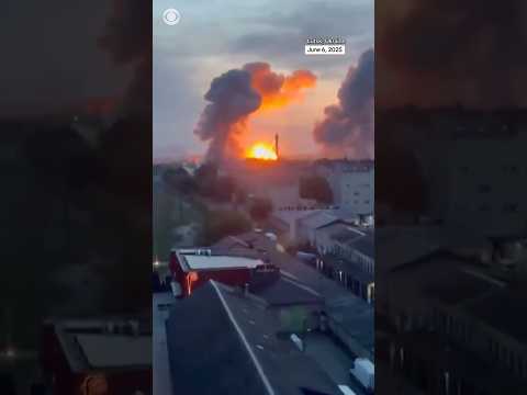 Russian missiles strike Ukrainian city of Lutsk #shorts