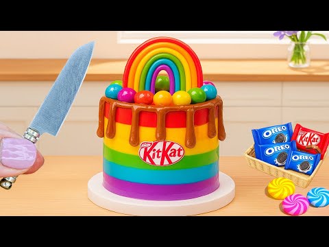 Satisfying Mini KitKat Chocolate Cake Recipe | Stunning Mini Rainbow Cake Decorating Ideas