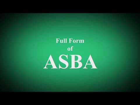 Full Form of ASBA