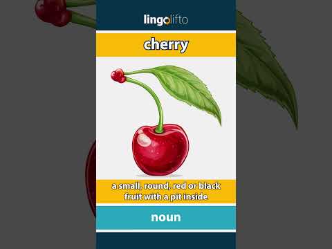 π¬π§ Cherry Meaning : Flash Card : Learn English Vocabulary
