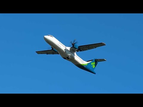 Aer Lingus (G-CMJM) : ATR 72-600 : taking off from Belfast (BHD) : Wednesday 12th April 2023
