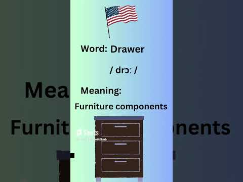 How to Pronounce Drawer in American Accent #learning #learnenglish