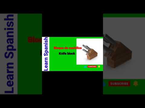 Knife block in Spanish language vocabulary