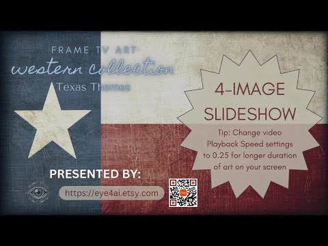 Free Frame TV Art Wallpaper Slideshow: Western Collection | Rustic Texas Flag Western Artwork |