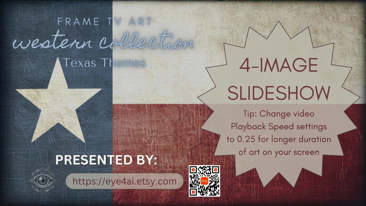 Free Frame TV Art Wallpaper Slideshow: Western Collection | Rustic Texas Flag Western Artwork |