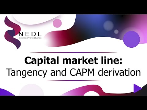 Capital market line explained: Tangency and CAPM derivation (Excel)