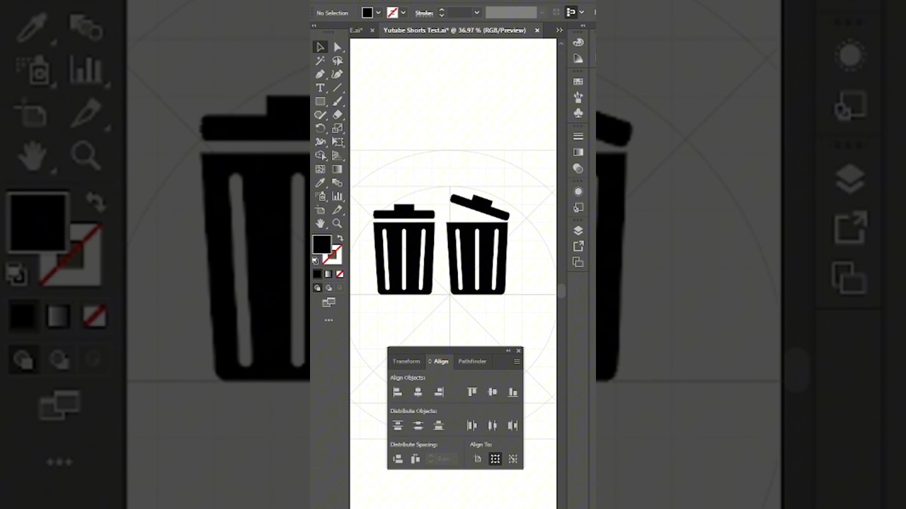 Trash can vector icon set #trending #icondesign #tutorial #shorts #viral