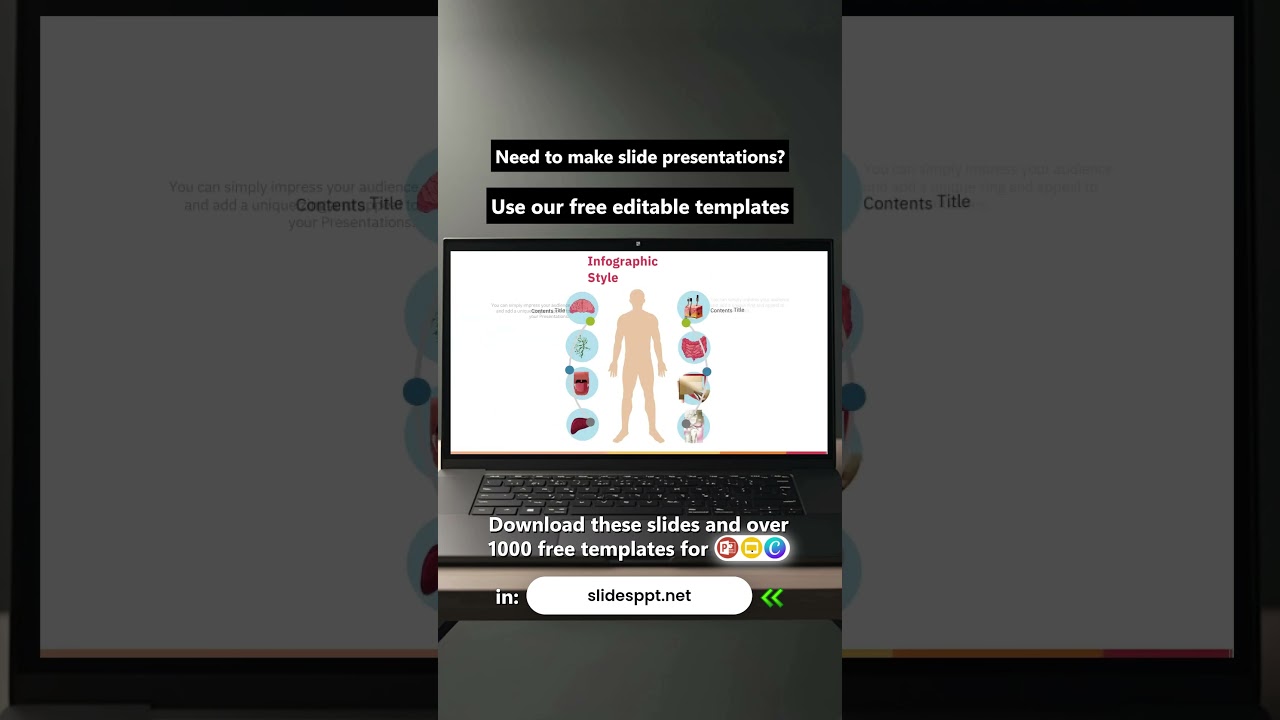 Free Human Anatomy Template for PowerPoint, Google Slides & Canva #anatomy #presentation