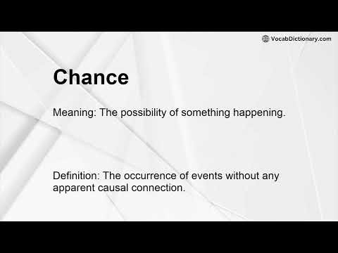 Chance Meaning