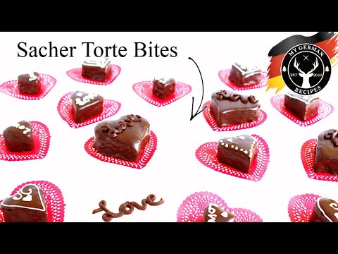 Sacher Torte Cake Bites for a sweet Valentine's Day ✪ MyGerman.Recipes