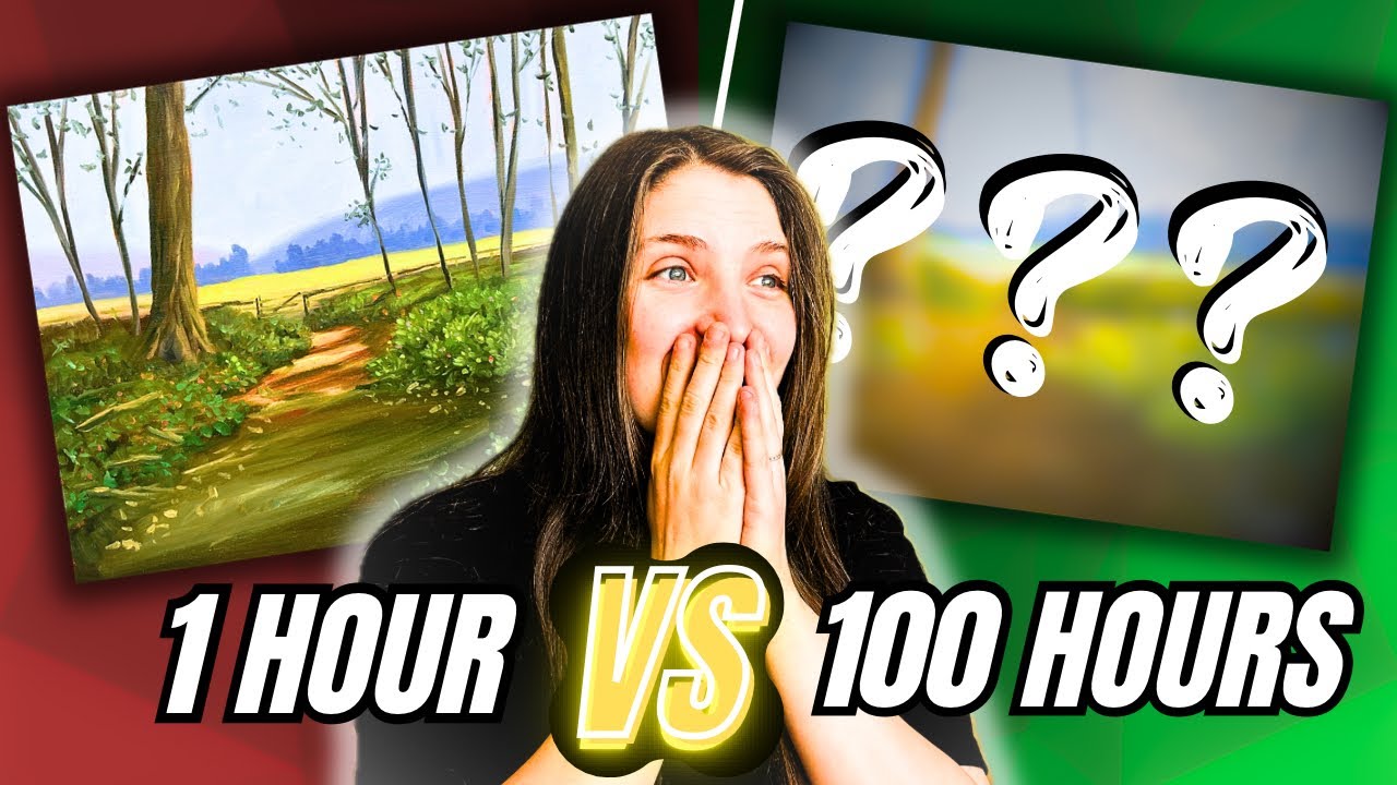 I painted this in 1 hour vs 10 hours vs 100 hours!