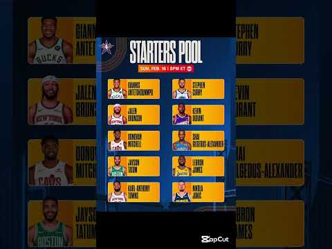 The NBA All-Star 2025 Starters! 🤩🤩🤩 #nba #basketball #allstar #nbaallstar #allstarweekend