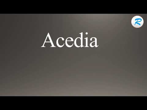 How to pronounce Acedia