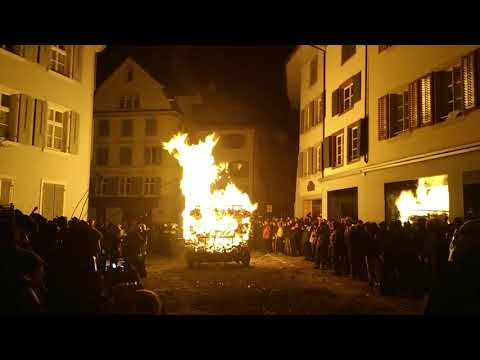 Liestal Chienbäse bonfire parade (Basel, Switzerland)