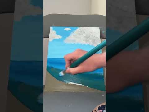 Learn how to paint the ocean #relaxing #painting