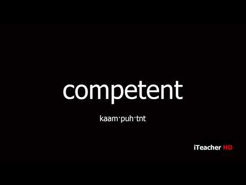 How to pronounce competent