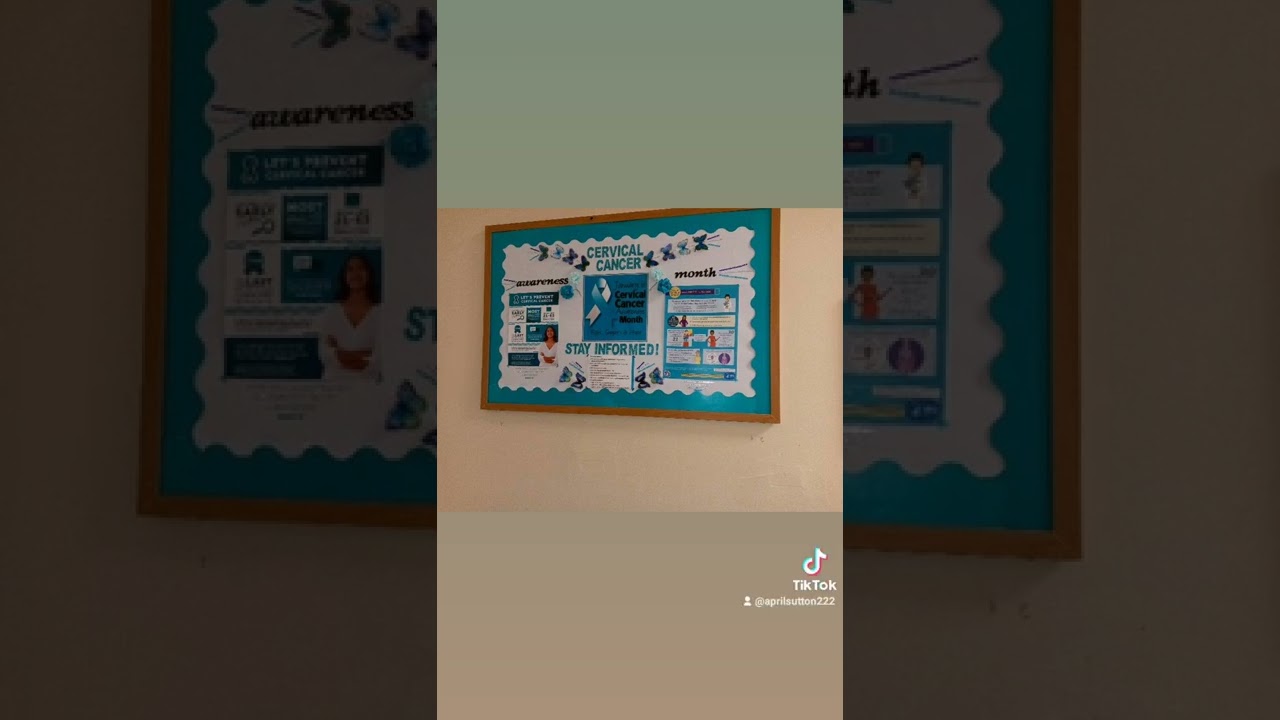 My completed cervical cancer awareness Bulletin board ♥️