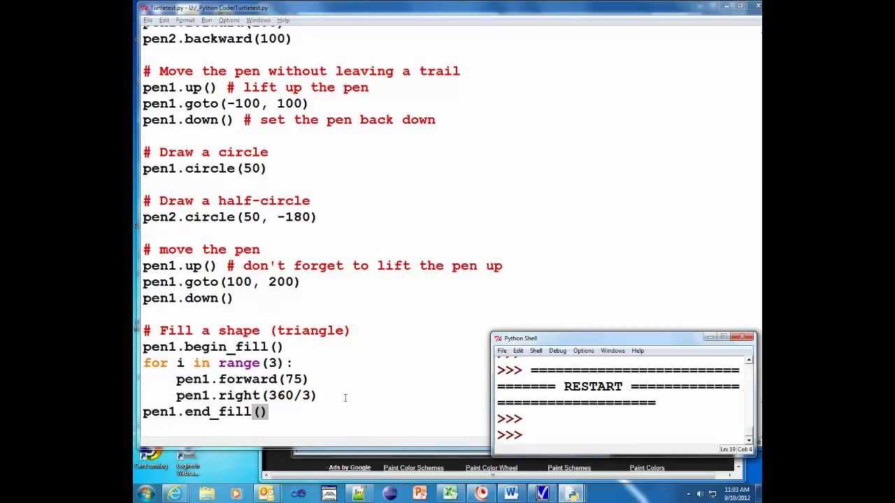 Python Turtle Graphics Part 3