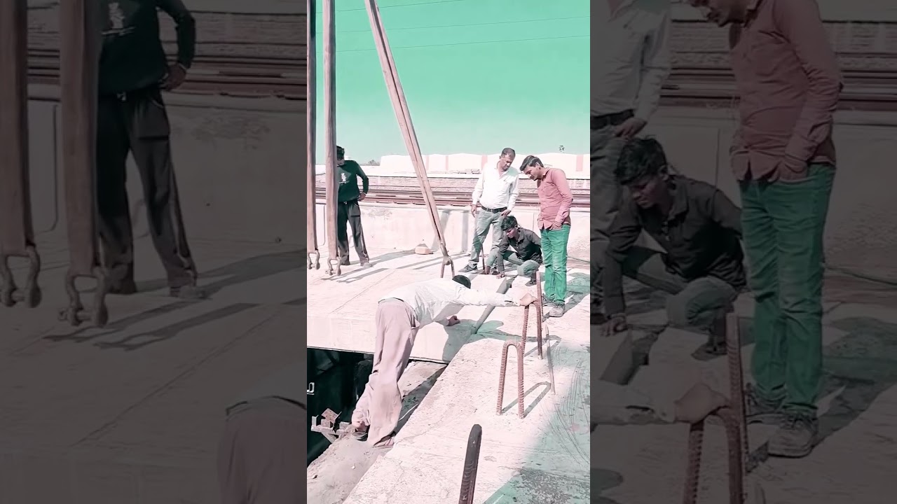 psc slab launching work #construction #bridge