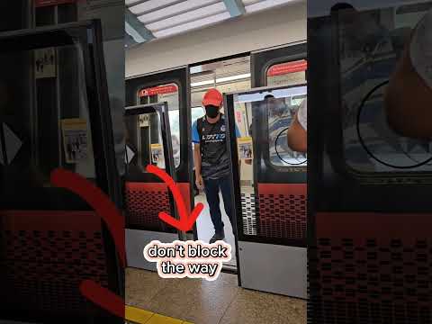 Proper way to get in Mrt in Singapore #travel #trending #mrt #train #lrt
