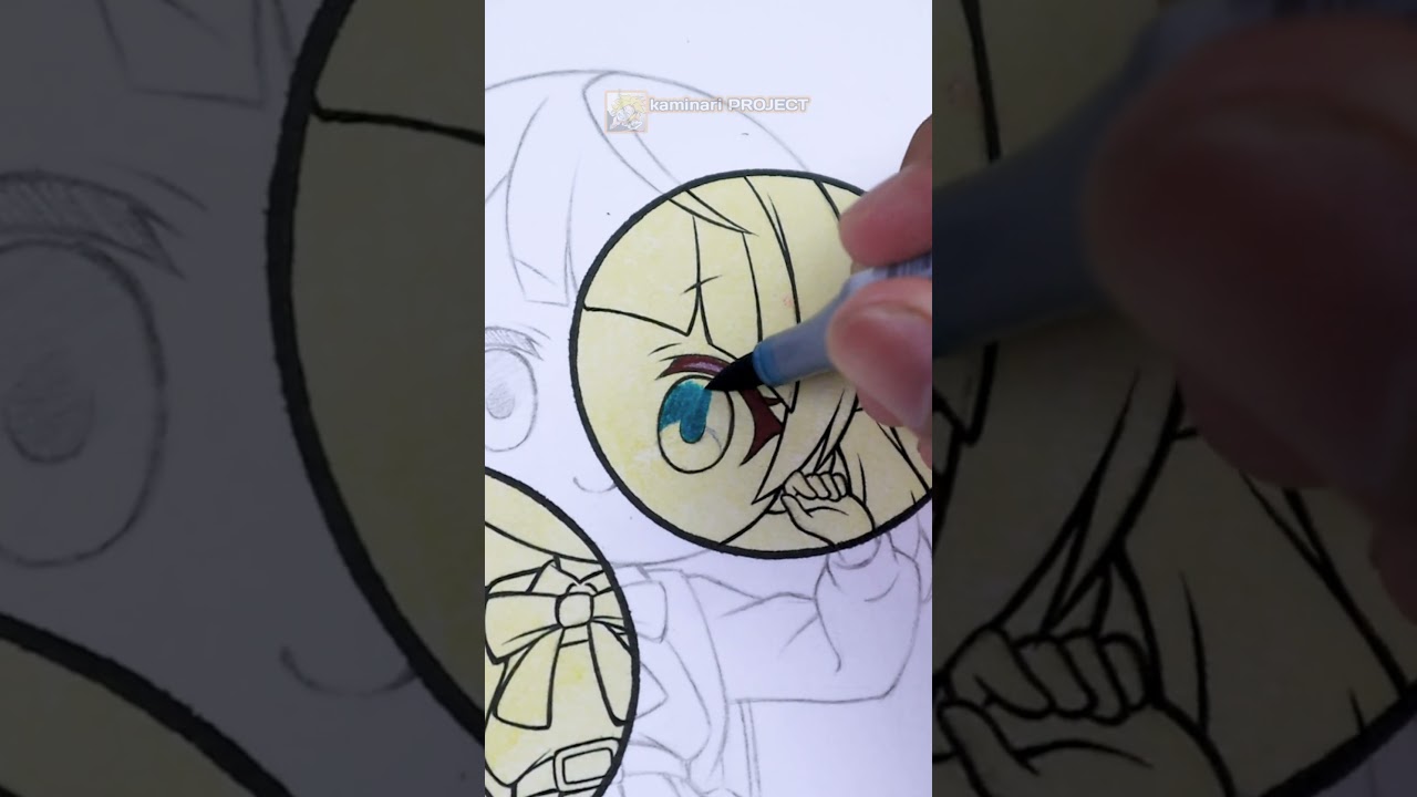 Drawing Shigure Ui 😊 || Stained Art 🎨 #shorts #shigureui #stainedart