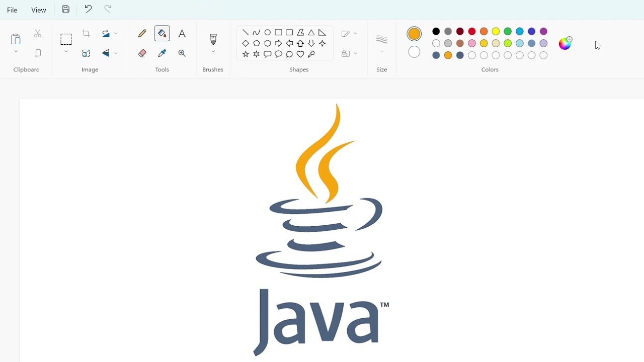How to draw the Java logo using MS Paint | Jow to draw on your computer