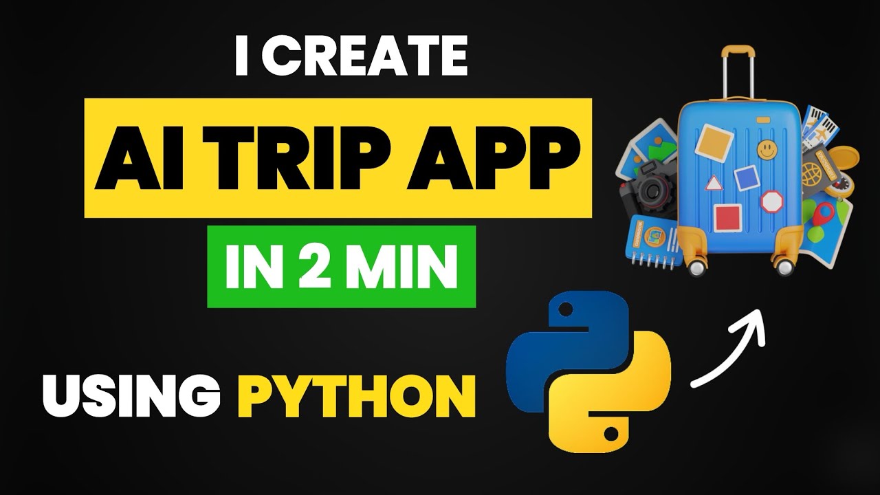 I Create AI TRIP APP in 2 Min Using Python & Python Projects & Python Machine Learning 